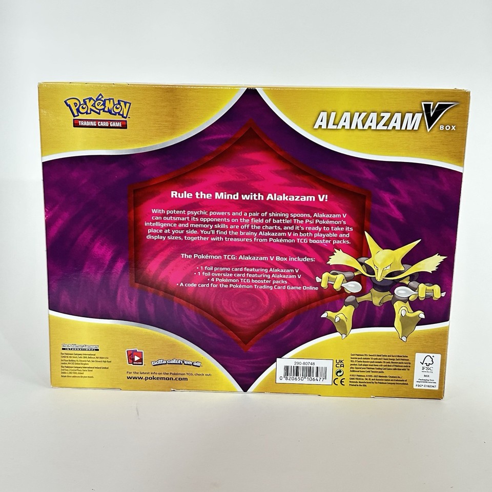 Pokemon TCG: Alakazam V Box New SEALED 4 Booster Packs w/ Foil Promo | eBay