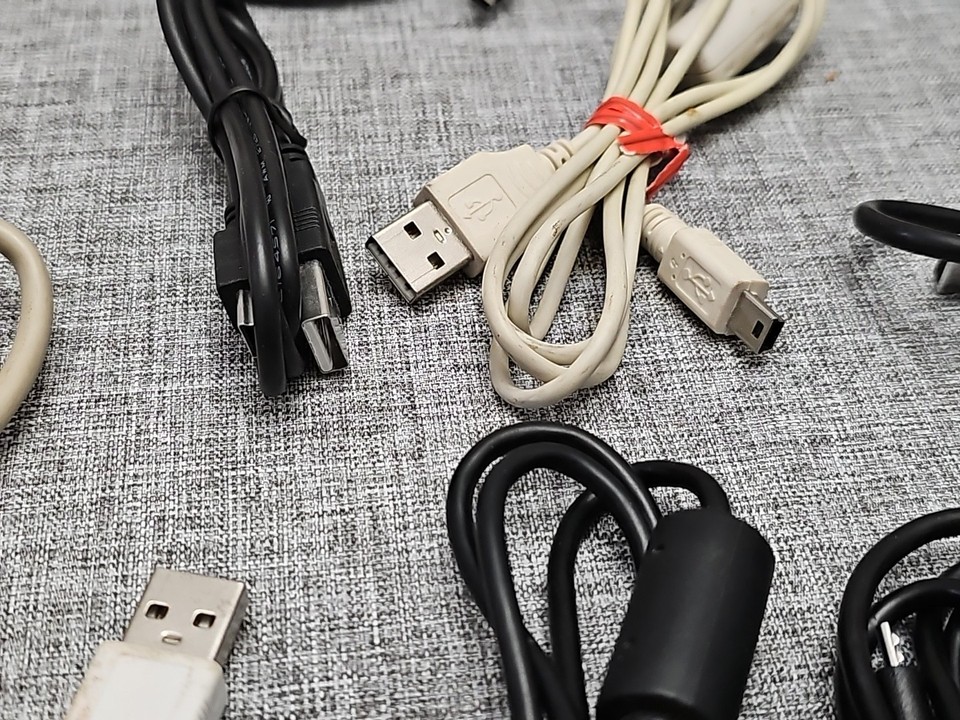 Lot of 22 USB Type-A to Misc Legacy B mini Micro Cables – Random Mixed ...