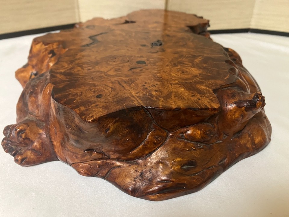 Japanese Burl Wood Bonsai Display Stand Slab Tochi Suiseki Natural ...