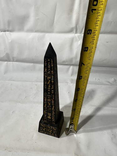 Summit Collection Egyptian Obelisk black with gold hieroglyphics | eBay