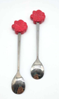 Temptations Mug Red Flower Handle Stainless Replacement Teaspoons Set ...