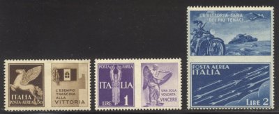 ITALY #C13//17 var SCARCE Mint NH - 1942 Airmail w/ Labels | eBay