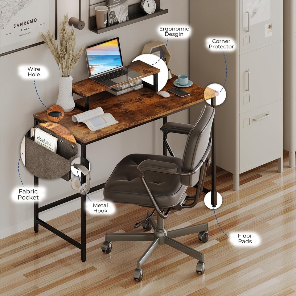 Computer Workbench Table Home Office Study Computer table Desk For ...