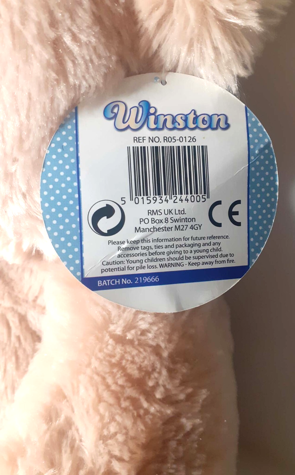 Miri Moo Teddy Bear Winston Brown With Bow Plush Toy With Tags | eBay