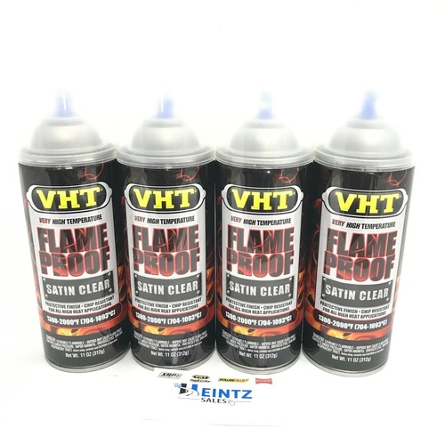 VHT SP115-4 PACK SATIN CLEAR High Temperature Flame Proof Header Paint ...