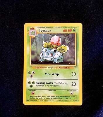 Pokémon TCG Ivysaur Base Set 30/102 Regular Shadowless Uncommon | eBay