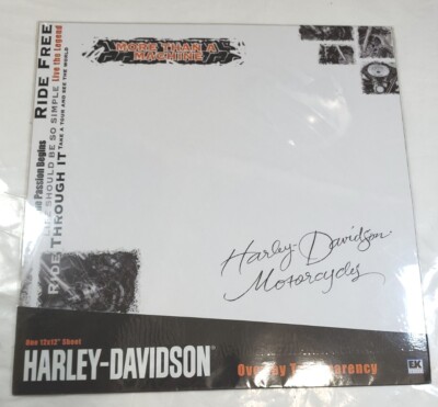 NEW SEALED Harley Davidson Motorcycles Scrapbook Overlay Transparency ...