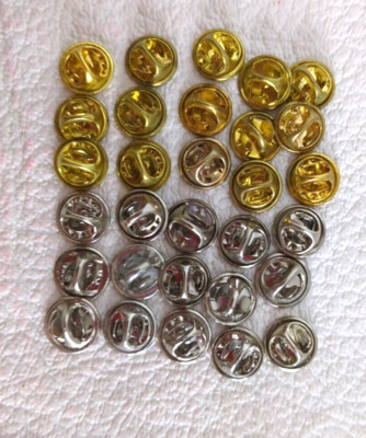 30 Lapel Pin Backing Butterfly Clasp Silver Gold | eBay