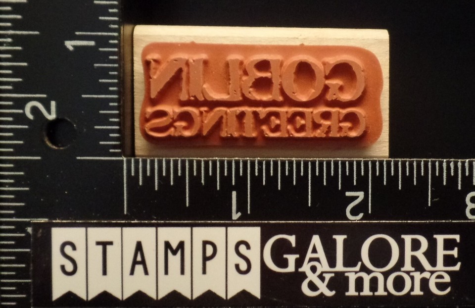 Stampin' Up! RUBBER STAMPS GRATEFUL GREETINGS GOBLIN HALLOWEEN SAYING ...