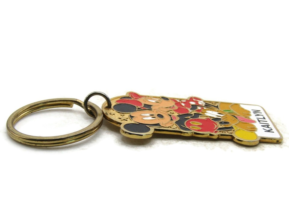 Kaitlyn Named Mickey & Minnie Mouse Key Chain Gold Tone | eBay