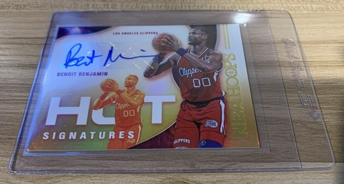 Benoit Benjamin AUTO 2021-22 Panini NBA Hoops Hot Signatures LosAngeles ...