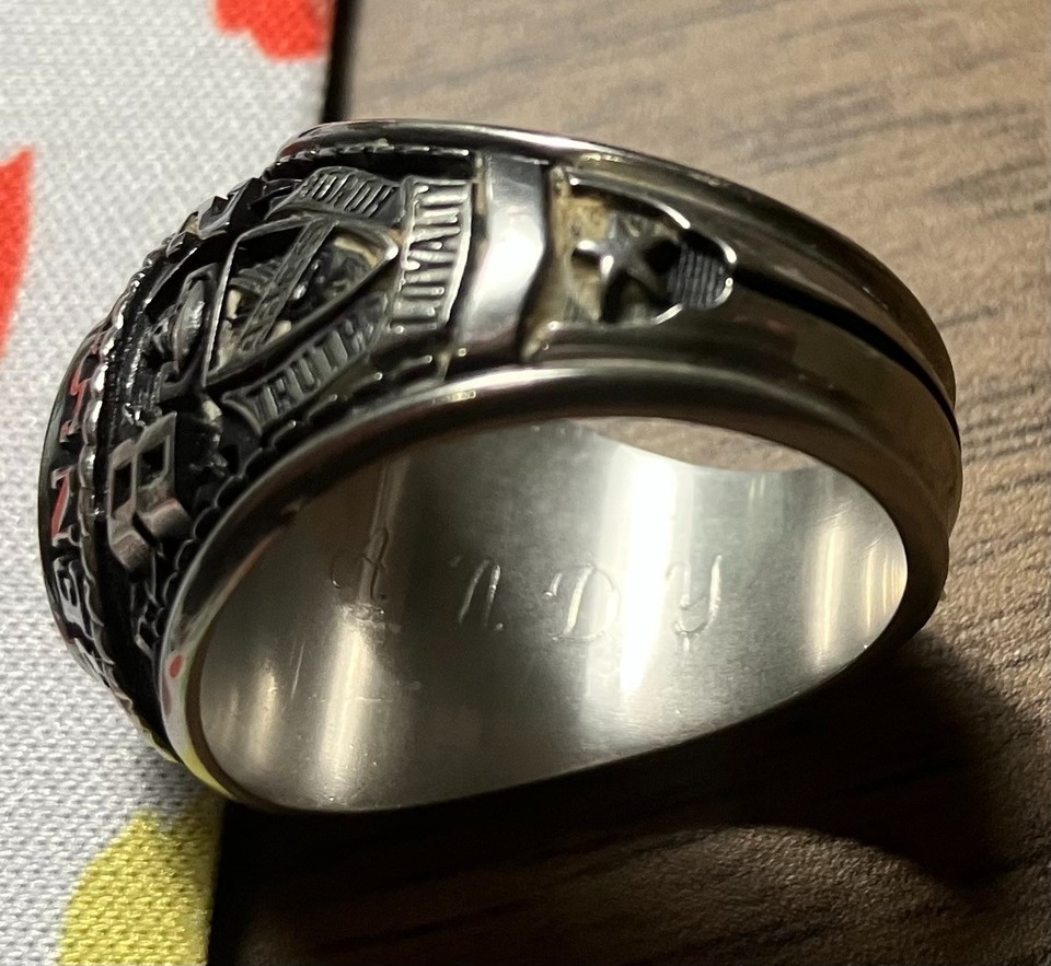 Jostens LTM lustrium Lincoln Warren High School class ring purple stone ...