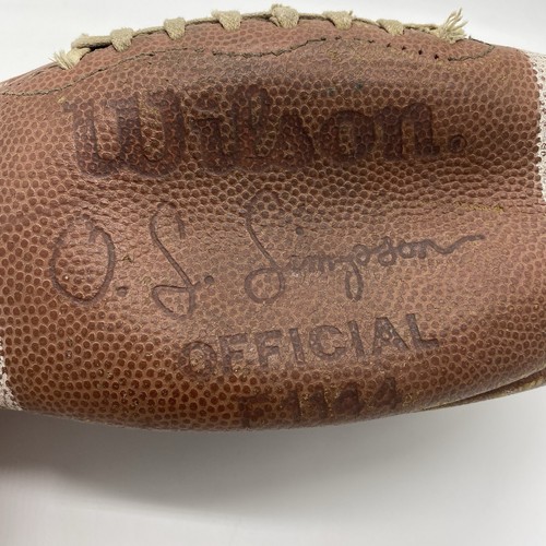 Vintage 1970s OJ Simpson Wilson Leather Football F1144 Facsimile ...