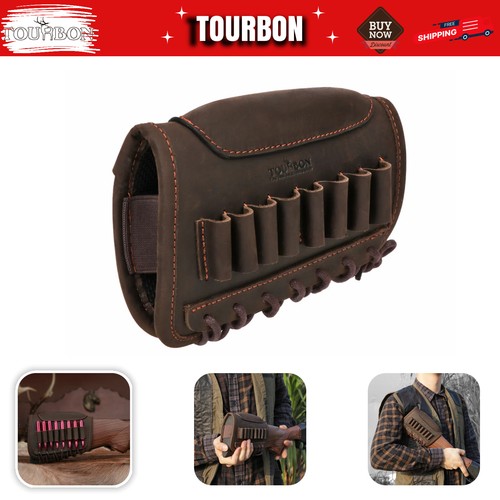 Leather Rifle Cheek Riser Buttstock Ammo Holder for 30-30 30-06 .308 ...