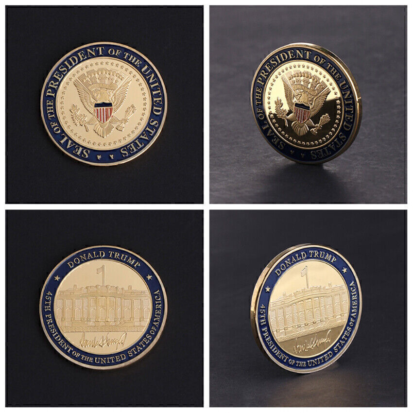 Donald Trump Gold Coin Inauguration Collectibles U.S. 45th President ...