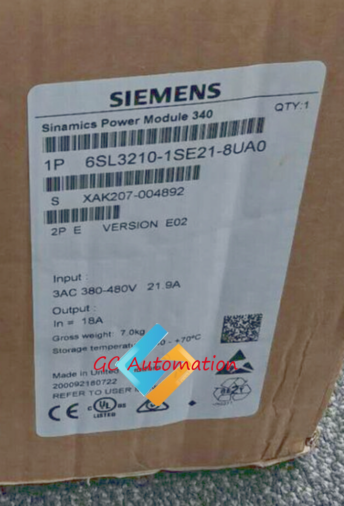 cxNEW Siemens 6SL3210-1SE21-8UA0 SINAMICS S120 CONVERTER POWER MODULE ...