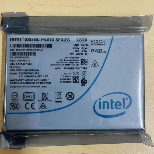 INTEL 1.6TB SSD U.2 P4610 Solid State Drive SSDPE2KE016T8 NVME VDV10140 ...
