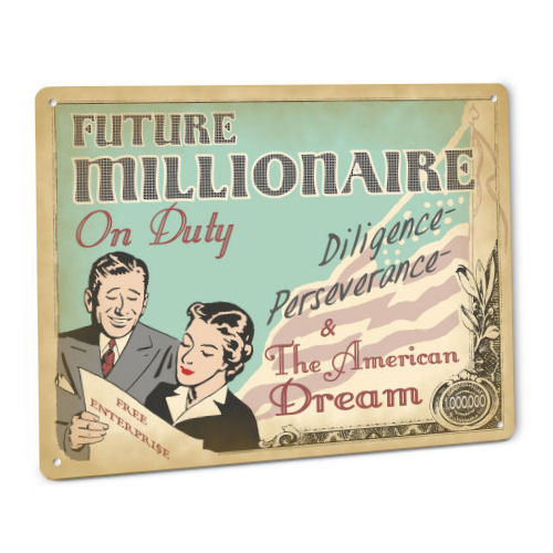 Future Millionaire On Duty Sign Entrepreneur Business Success American ...