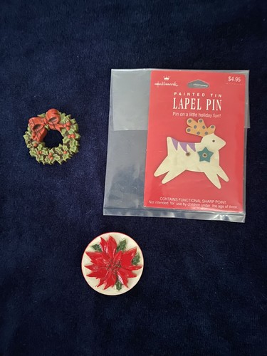Vintage Hallmark Pin Lot: 3 Christmas Pins | eBay