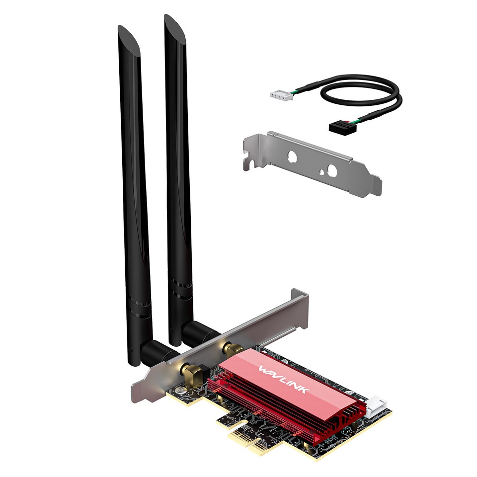 WAVLINK 8800Mbps PCI-E WiFi Card Desktop PCIe Adapter WIFI6 WIFI7 2.4G ...