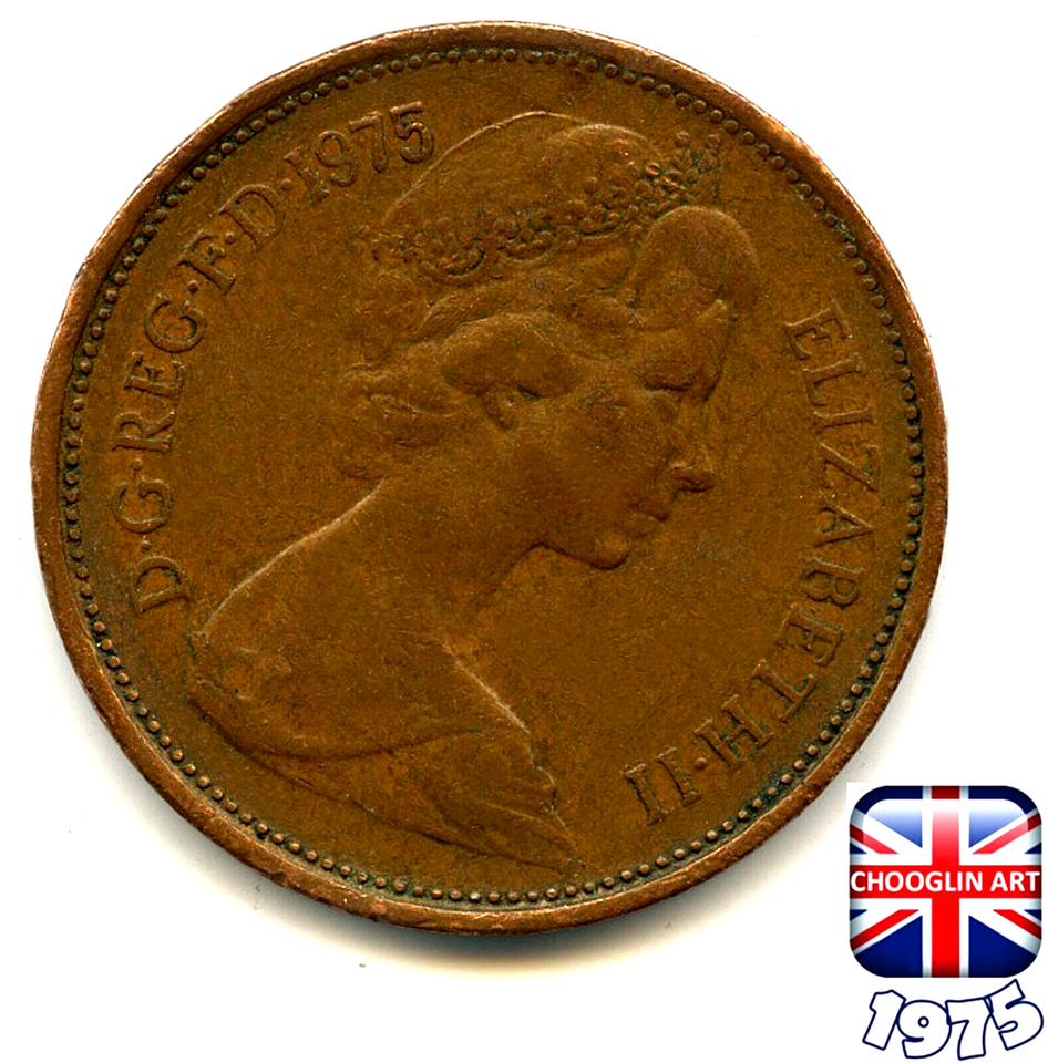 A BRITISH 1975 ELIZABETH II TWO PENCE 2p coin, 50 Years Old! | eBay
