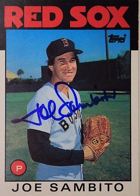 JOE SAMBITO Red Sox Astros Mets Autograph 1986 TOPPS #97T Signed Card ...