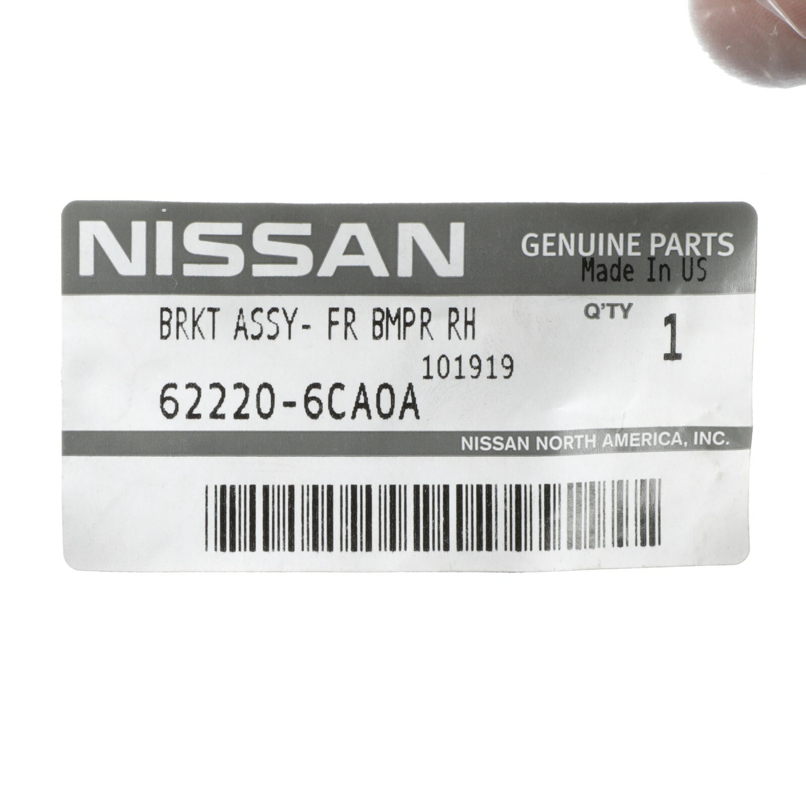 OEM NEW Genuine Nissan Front Right Bumper Bracket 2019-2020 Altima ...