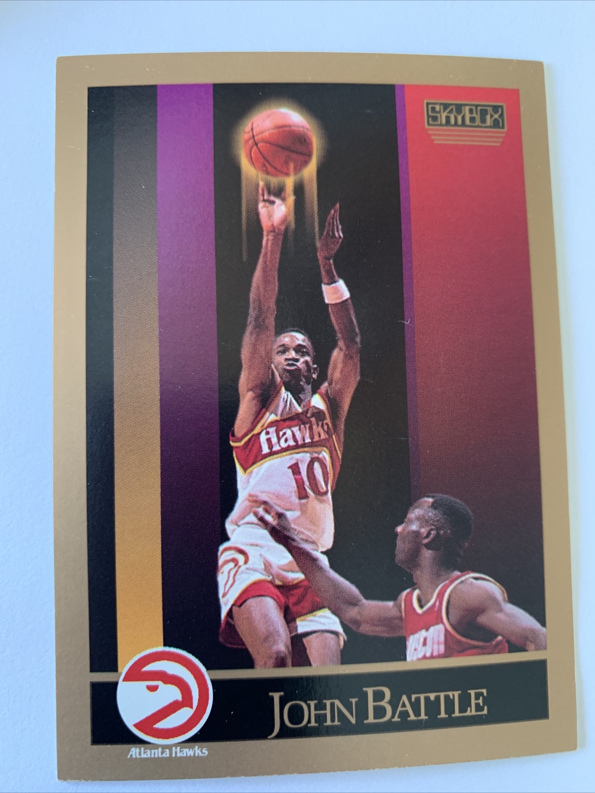 1990-91 SkyBox Basketball Card #1 John Battle Atlanta Hawks NmMt Free ...