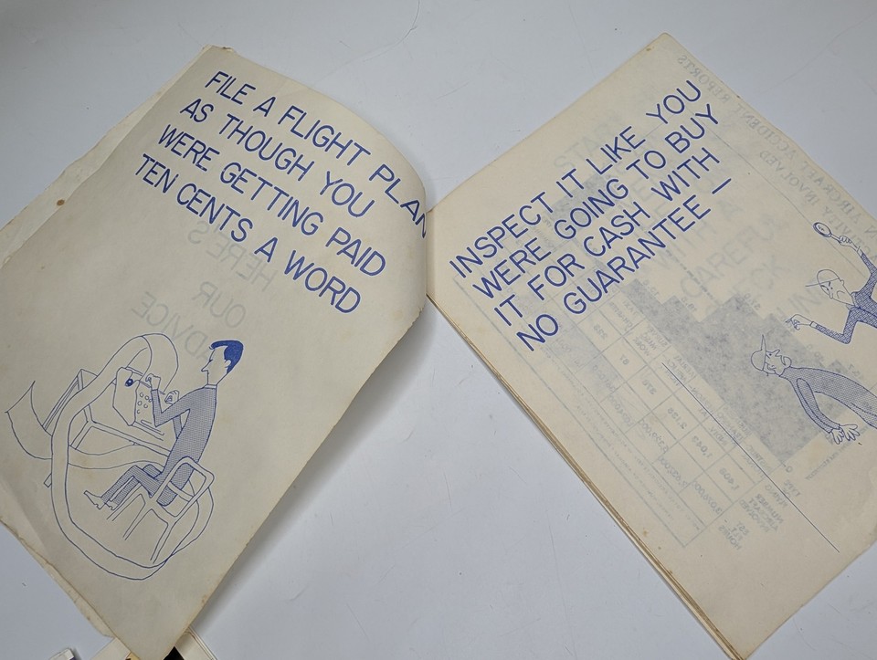 1967 Flight Safety Airplane Pamphlet Accident Graph Corrigan Pilot ...