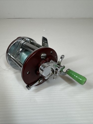 Penn Peerless No. 9 Level Wind Fishing Baitcasting Reel Burgundy Green ...