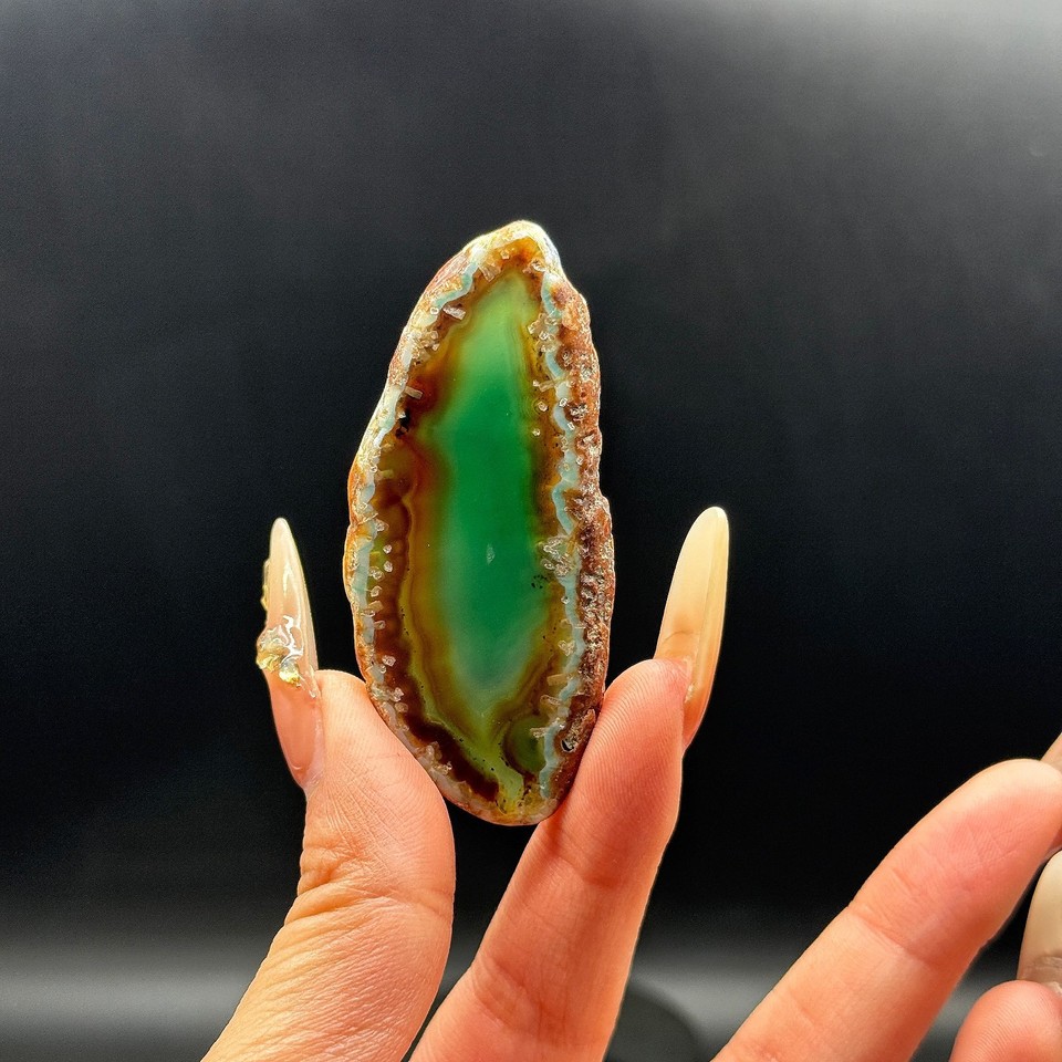 Natural Colored Lace SILK Banded Agate Slab/Slice Agate Reiki 15.3G ...