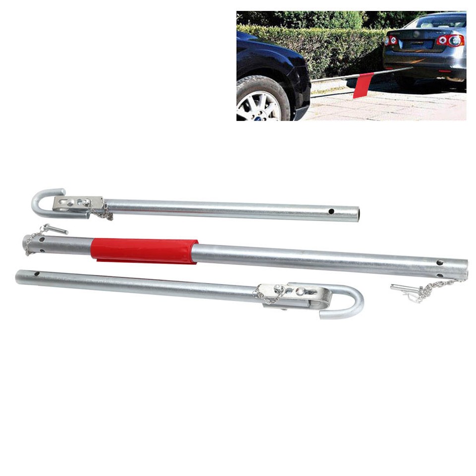 2Ton Straight Pipe Steel Recovery Tow Bar Towing Pole Heavy Duty Steel ...