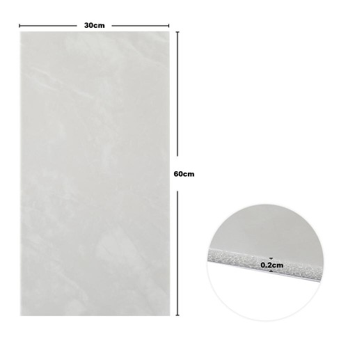 10pcs Self-Adhesive Grey Marble PVC Cladding Wall Panels for Bathroom ...