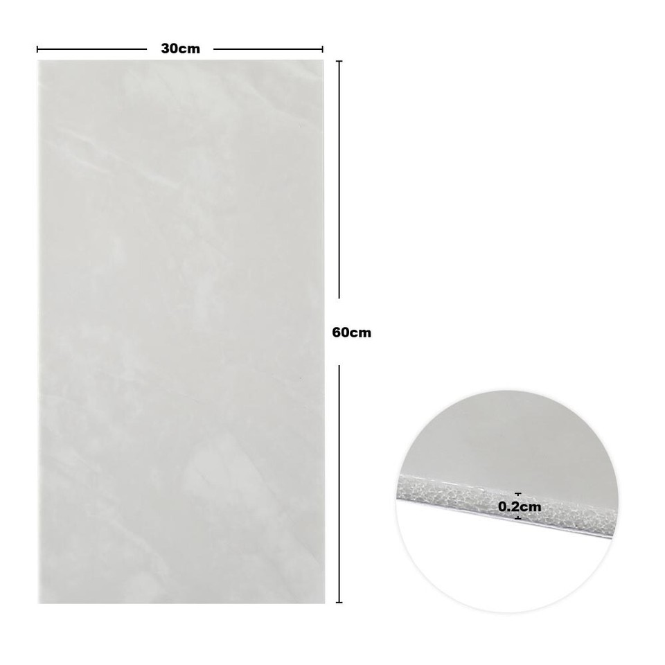 10pcs Self-Adhesive Grey Marble PVC Cladding Wall Panels for Bathroom ...