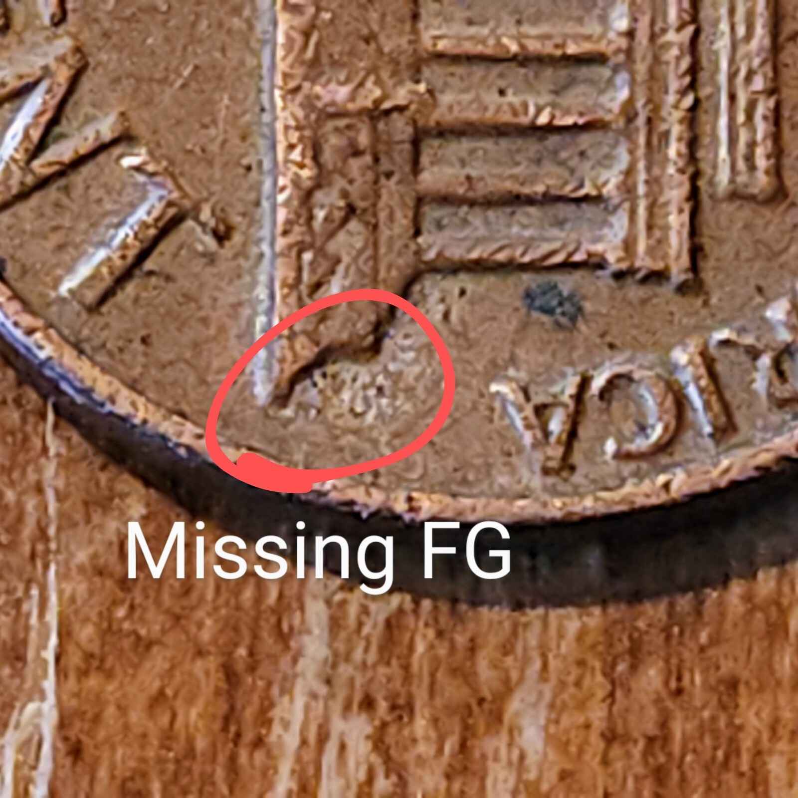 1969 D Lincoln Penny Error, Floating Roof, Missing FG Circulated | eBay