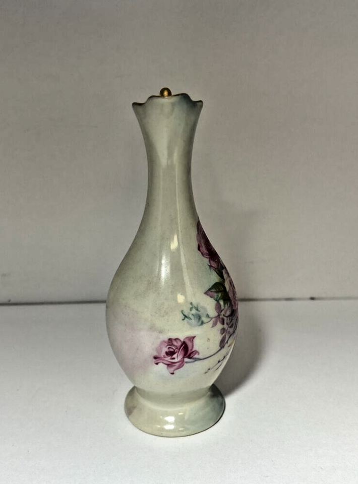 Vintage Lefton China Bud Vase Flowers Floral Pink Roses | eBay