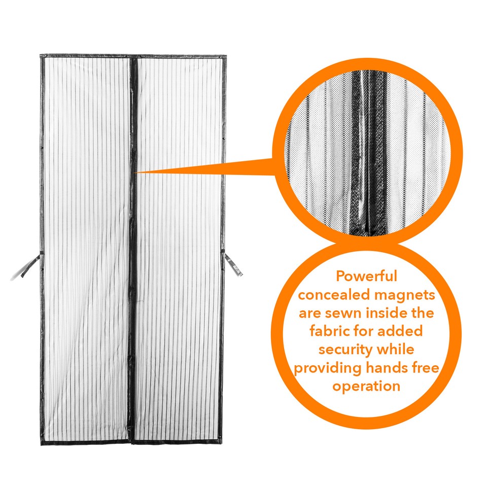 Improved Magic Screen Hands Free Magnetic Door Stronger Magnet & Heavy ...