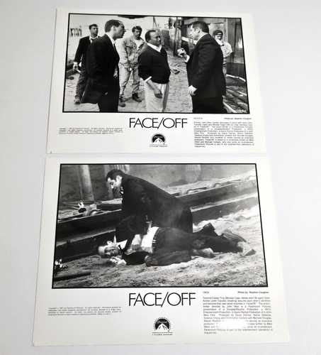1997 Press Photo Set Face/Off Actor Nicolas Cage John Travolta Director ...