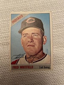 FRED WHITFIELD 1966 TOPPS AUTOGRAPHED SIGNED AUTO BASEBALL CARD 88 ...