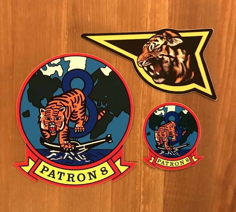 VP-8 TIGERS US NAVY P-3 ORION, P-8 POSEIDON PATROL SQUADRON EIGHT STICKER LOT | eBay