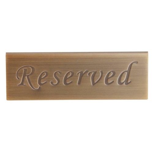 Stainless Steel Reserved Table Sign Card Metal Wedding Bar Tabletop ...