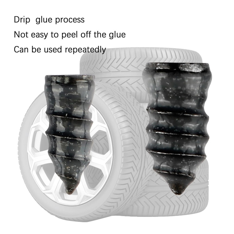 Share 60 Pcs Tire Repair Rubber Nail Screw Tire Plugs Quick Puncture ...