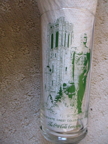 6” Michigan State University Glass Coca-Cola Collegiate Crest ...