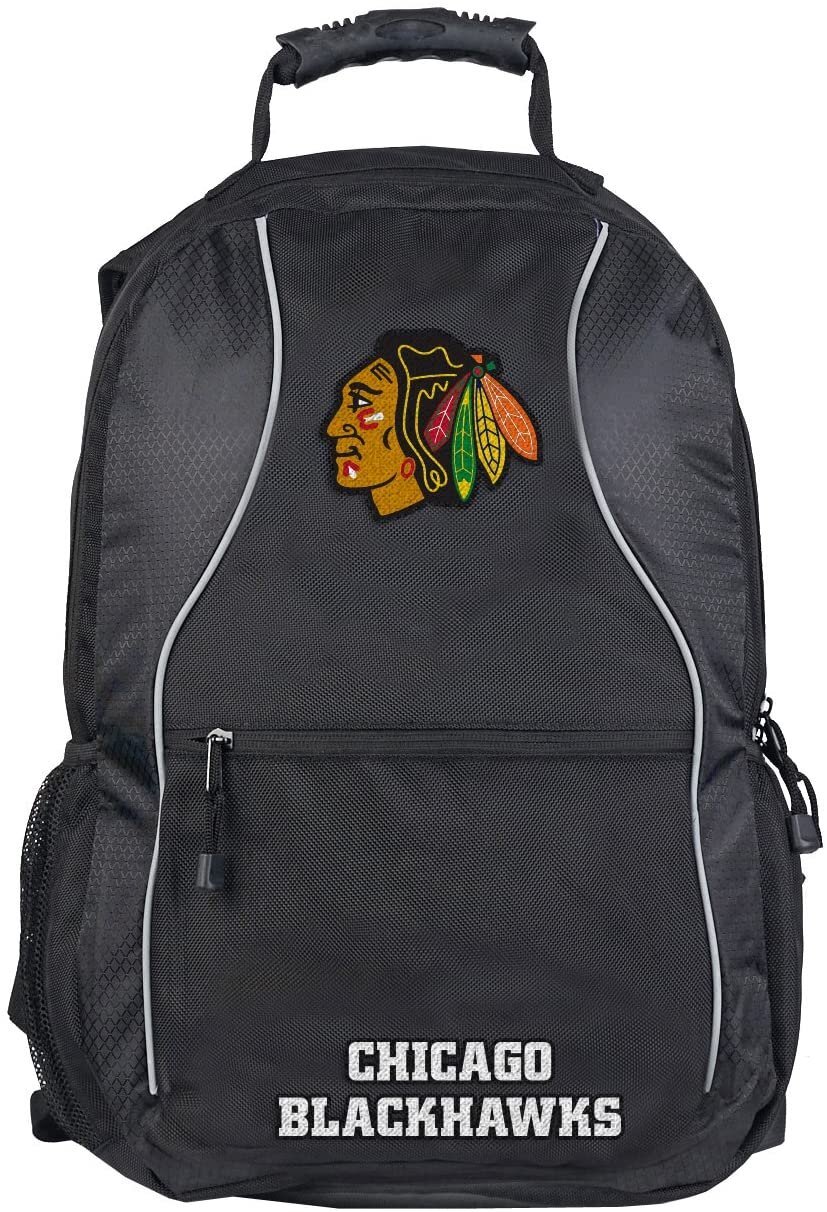 Chicago Blackhawks Backpack Premium Heavy Duty Team Color Phenom Design ...