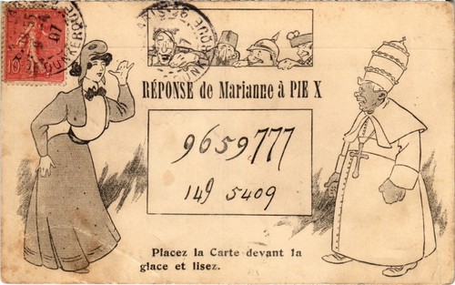PC CATHOLIC SATIRE REPONSE DE MARIANCE A PIE X POPE POLITICS (a43509 ...