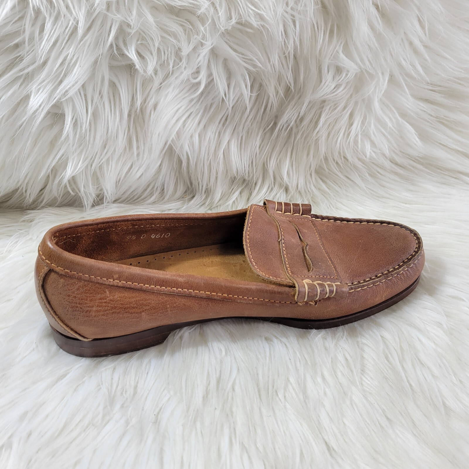Vintage Eddie Bauer Brown Penny Loafer Slip On Dress Shoes Mens Size 9. ...