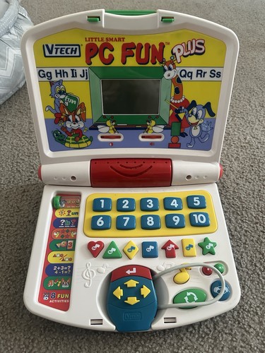 Vintage VTech Little Smart PC Fun Plus Electronic Learning Toy Laptop ...