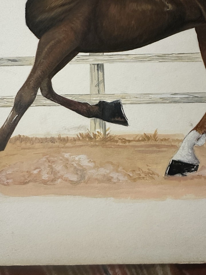William J. Convery, “Americana” Vintage Horse Portrait Signed Painting ...
