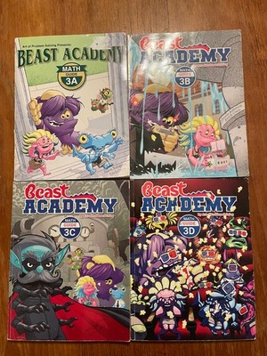 AoPS Beast Academy Level 3 Lot of 4 Guide Books 3A 3B 3C 3D | eBay