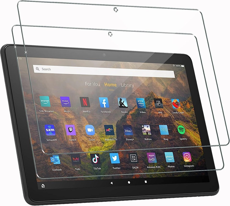 2 Pack Tempered Screen Protector For Amazon Kindle Fire 7"/ HD 8"/ HD ...
